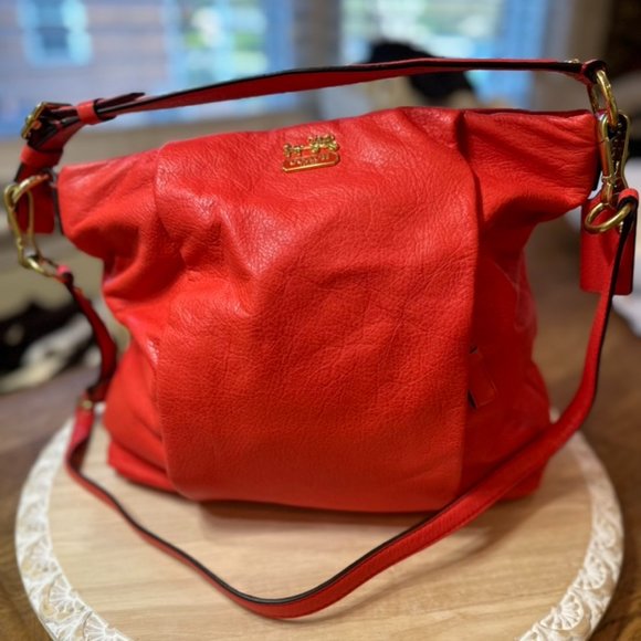 Coach | Bags | Coach Isabelle Burnt Orange Crossbody Leather Purse ...